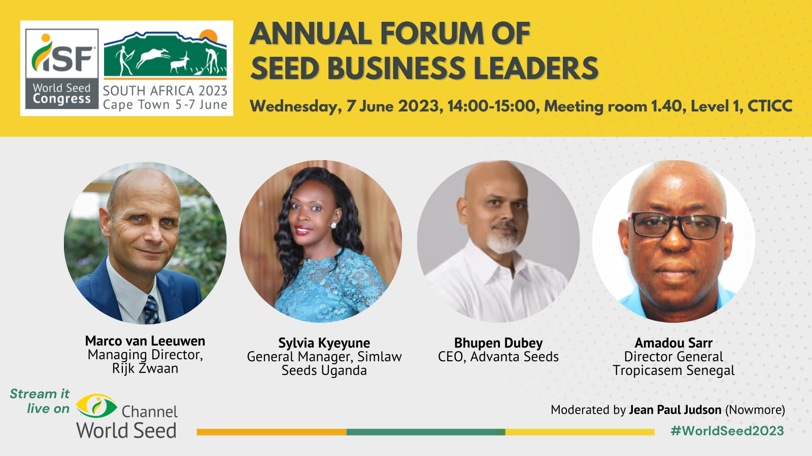 Program – World Seed Congress 2023 – South Africa