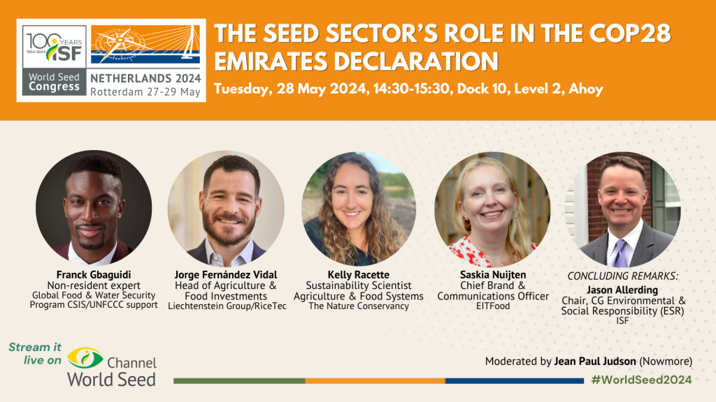 Program – World Seed Congress 2024 – Netherlands